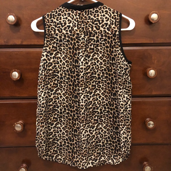 Tops | Leopard Print Sleeveless Tank Top | Poshmark